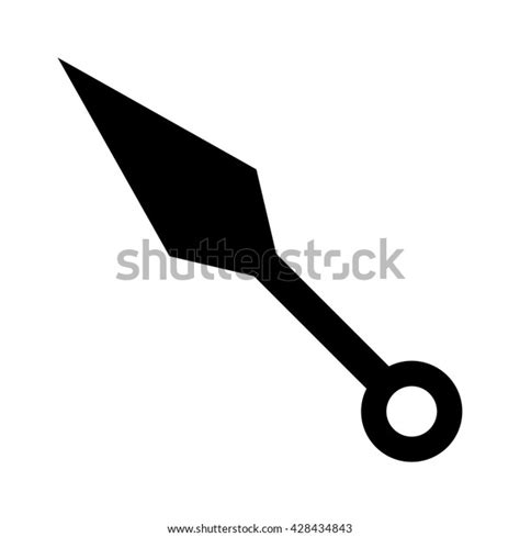 Kunai Ninja Throwing Dagger Flat Vector Stock Vector Royalty Free