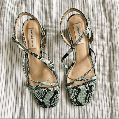 Antonio Melani Shoes Antonio Melani Mint Green Black Snake Print