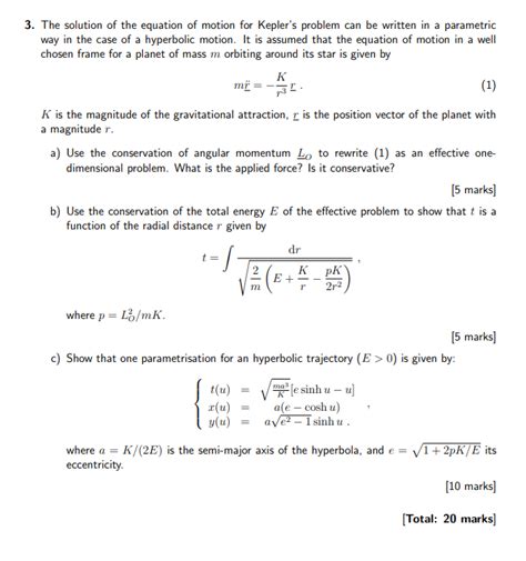 Solved The Solution Of The Equation Of Motion For Chegg