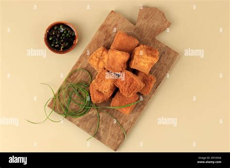 Tahu Sumedang With Sambal Kecap Popular Street Food Of Deep Fried Bean