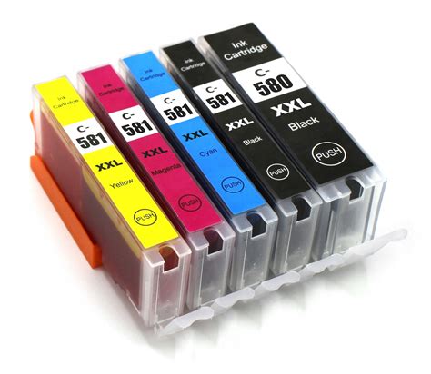Tusz Do Drukarki Canon Pixma Tusze 5szt Pgi 580 Cli 581 Xxl Ts705a