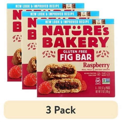 3 Pack Natures Bakery Gluten Free Raspberry Fig Bars In Twin Pack