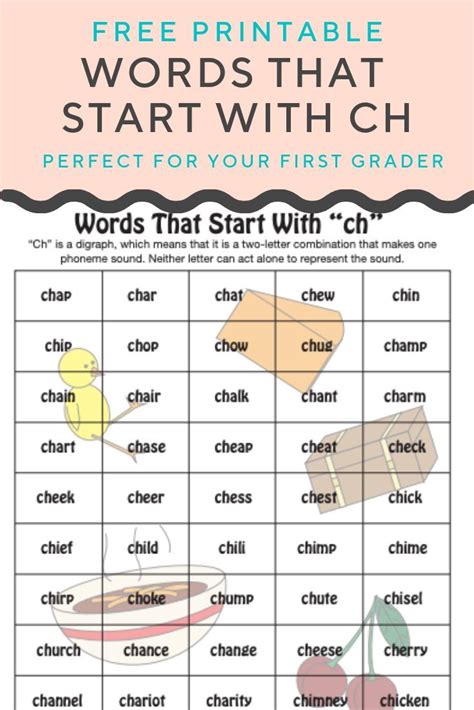 Ch Sound Words List