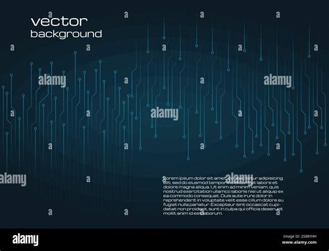 Abstract Technological Dark Blue Background With Elements Of The