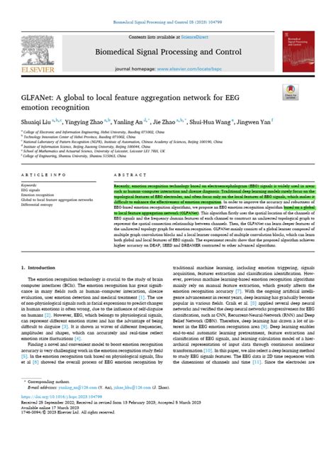 Glfanet A Global To Local Feature Aggregation Network For Eeg Pdf