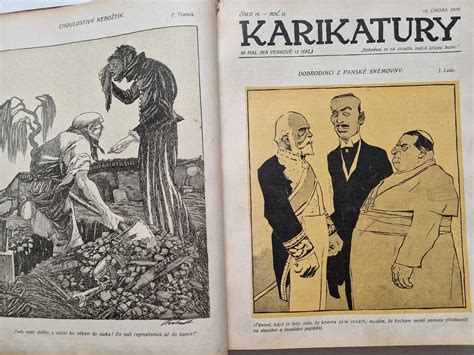 Svázané časopisy Karikatury ilustrace Josef Lada 1909 1911 RU humor Aukro