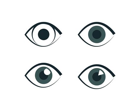 Eye Icons Set Black On A White Background Vector Art At Vecteezy