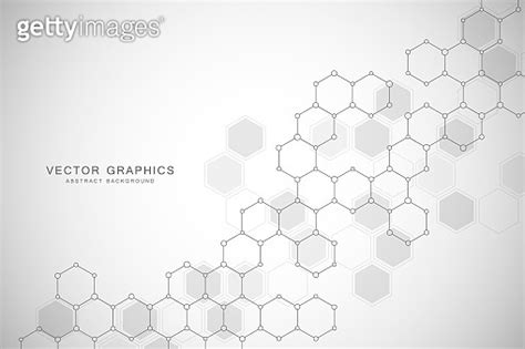 Abstract Science Background With Hexagons And Molecules 이미지 927332948 게티이미지뱅크