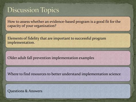 Ppt Implementing Evidenced Based Programs Powerpoint Presentation