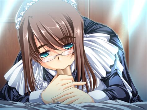 Rule 34 Aqua Eyes Blush Brown Hair Fellatio Female Game Cg Glasses