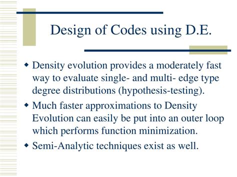 PPT The Role Of Specialization In LDPC Codes PowerPoint Presentation ID