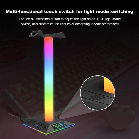 Soporte Para Auriculares Glow Soporte Para Auriculares Rack Rgb Para