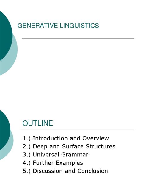Generative Linguistics Pdf Linguistics Syntax