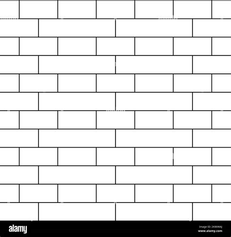 Brick Wall Black And White Brick Bond English Bond Vector Seamless