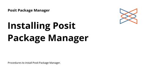 installing posit package manager posit package manager