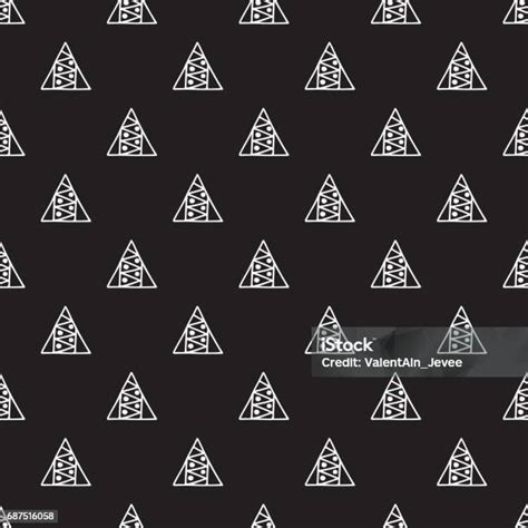 원활한 벡터 패턴입니다 흑인과 백인 기하학적 배경 손으로 그려 장식 부족 요소 인종 민족 전통 모티브 인쇄 그래픽 벡터 일러스트입니다 0명에 대한 스톡 벡터 아트 및 기타