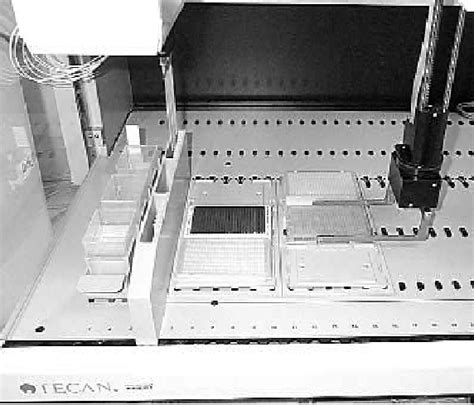 A Typical Deck Layout On The Tecan Genesis Workstation 150 Note The Download Scientific