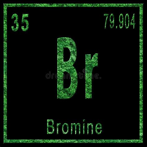 Bromine Chemical Element Green Edition Stock Illustration