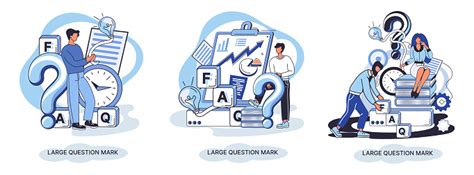래지 물음표 문제 및 솔루션 개념 은유 질문 Faq 자주 묻는 도움말 개념에 대한 스톡 벡터 아트 및 기타 이미지 개념