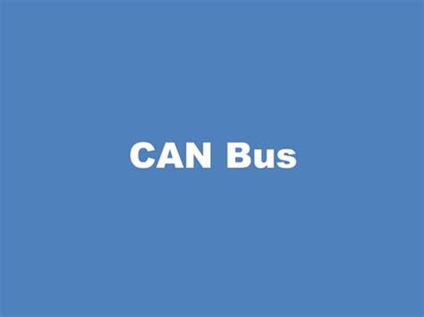 Can Controller Area Network Bus Protocol Ppt Computer Networking Computing