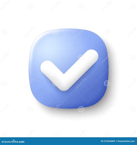 3d Check Mark Vector Icon Check List Button Success Tick And Correct Checkbox Vector