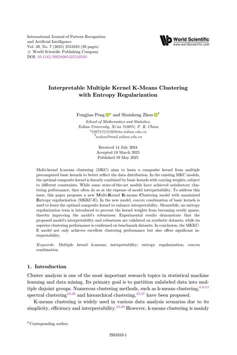 interpretable multiple kernel k means clustering with entropy