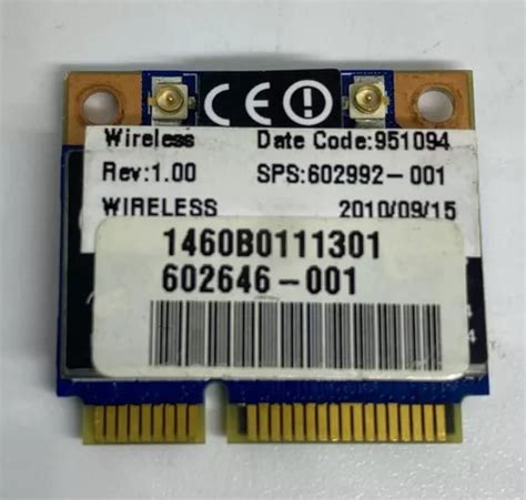 Placa Wireless Wifi Notebook Hp Dv6 2115br 602646 001 Origin
