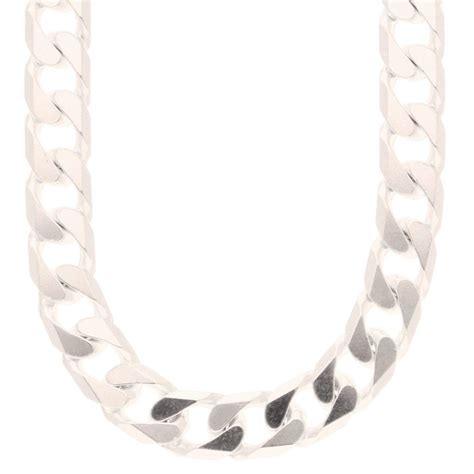 Sterling Silver 20 Curb Chain Necklace 55mm Wide Jollys Jewellers