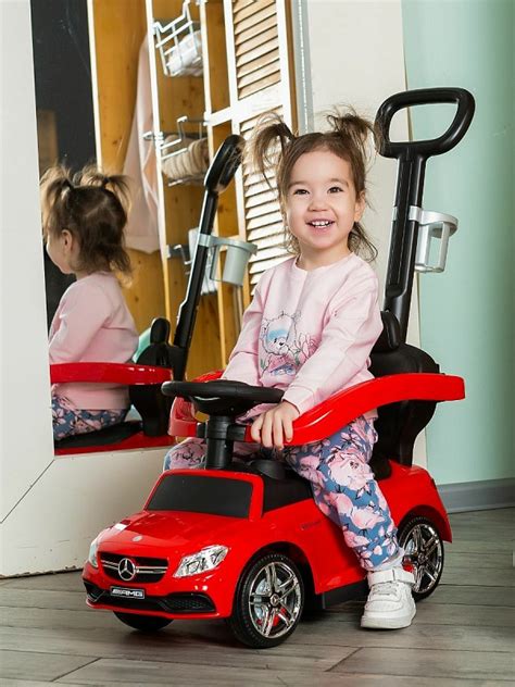Детская каталка Baby Care Mercedes-Benz AMG C63 Coupe (кожаное сид-е ...