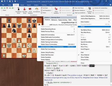 Chessbase Annotating Games