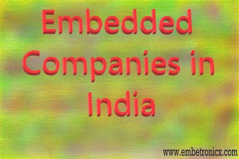 Embedded Companies In India Embetronicx India