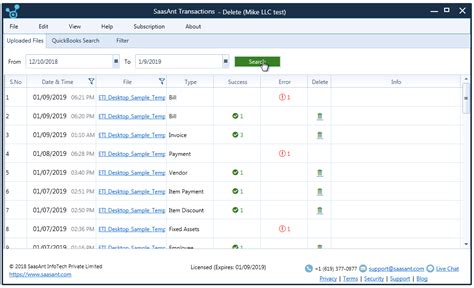 Bulk Delete Transactions Lists In Quickbooks Desktop Saasant Support Portal