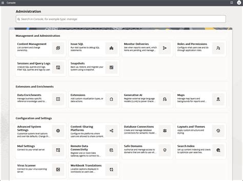 Access The Console In Oracle Analytics Cloud