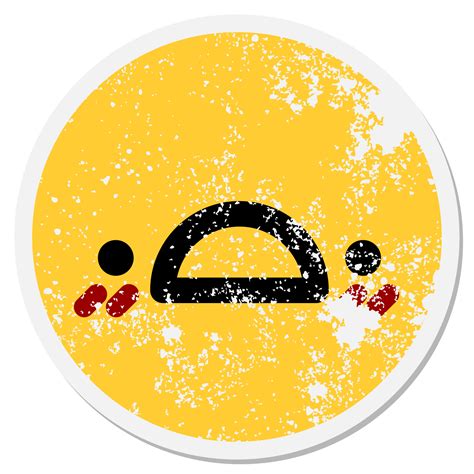 Unpleasant Surprise Face Circular Sticker 45228067 Png