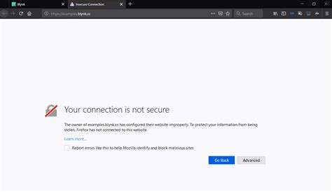 Blynk Example Domain Insecure Issues And Errors Blynk Community