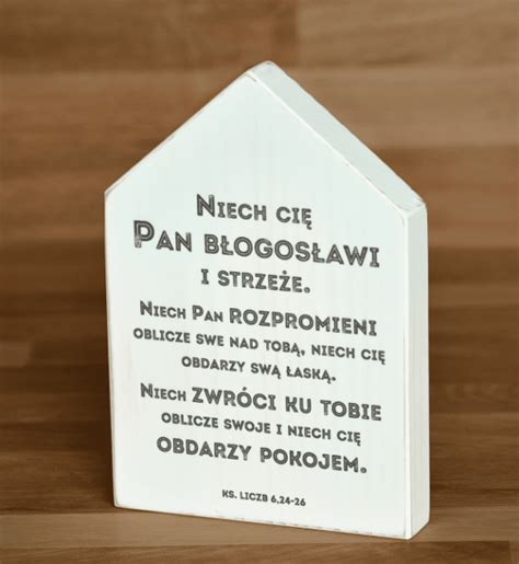 Deska domek Niech ci błogosławi Pan DRUK Szaron