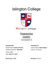 Cs Ni Programming Coursework Class Diagram Pseudo Code Course
