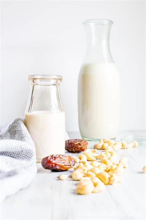 5 Minute Homemade Cashew Milk Recipe No Strain Vanilla And Bean