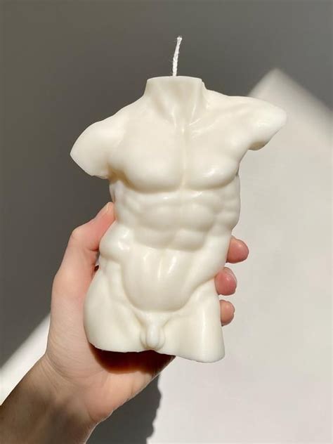 Large Cm L Homme Male Soy Wax Based Naked Torso Candle Designed