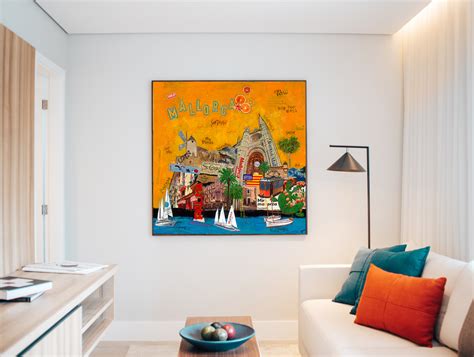 Farbbrillantes Leinwandbild Mallorca Atelier Canvasa