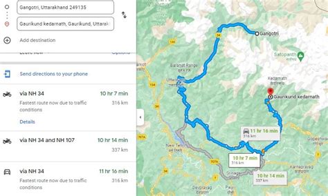 Gangotri To Kedarnath Distance By Road Train Flight Helicopter