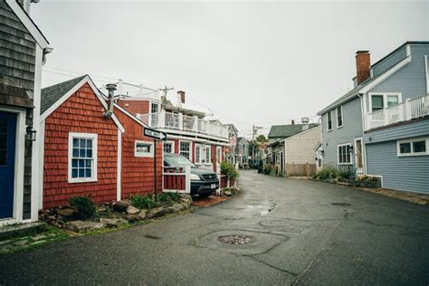 Street Of Bearskin Neck Rockport Massachusetts Usa Oct 2022