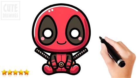How To Draw Deadpool Easy And Cute Youtube