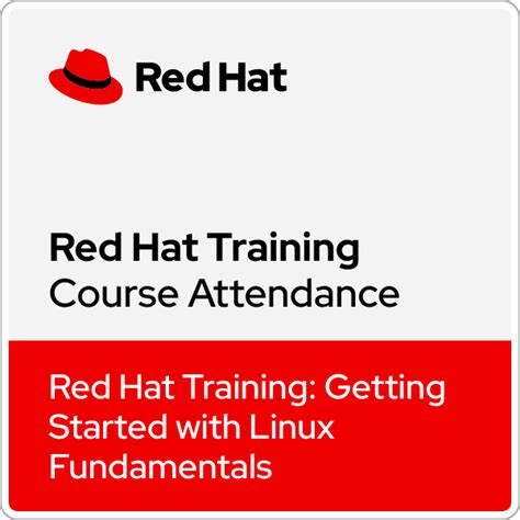 Red Hat Training Getting Started With Linux Fundamentals Rh104 Ver 91 Credly