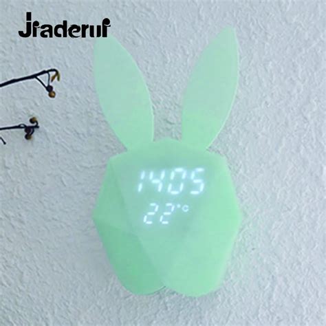 Jiaderui Cute Rabbit Bunny Digital Alarm Clock Novelty Alarm Clock