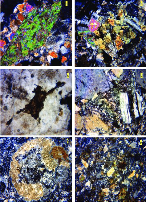 Photomicrographs Of Thin Sections Of Plutonic And Volcanic Rocks 50x