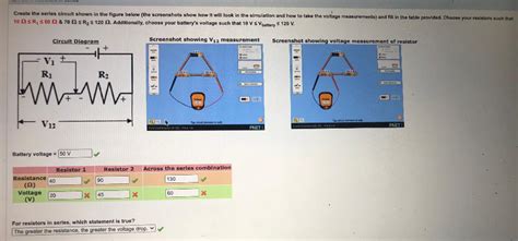 Solved Create The Series Circuit Shown In The Figure Below Chegg Com