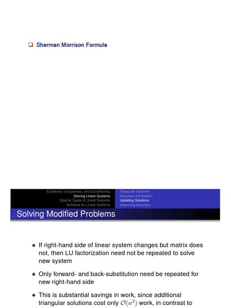 sherman morrison formula pdf