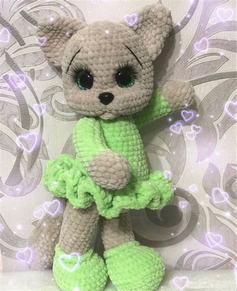 Кошечка в платьеце | Вязаные игрушки, Кошечка, Вязаные подушки