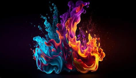 Premium Photo Vibrant Fire Backdrop